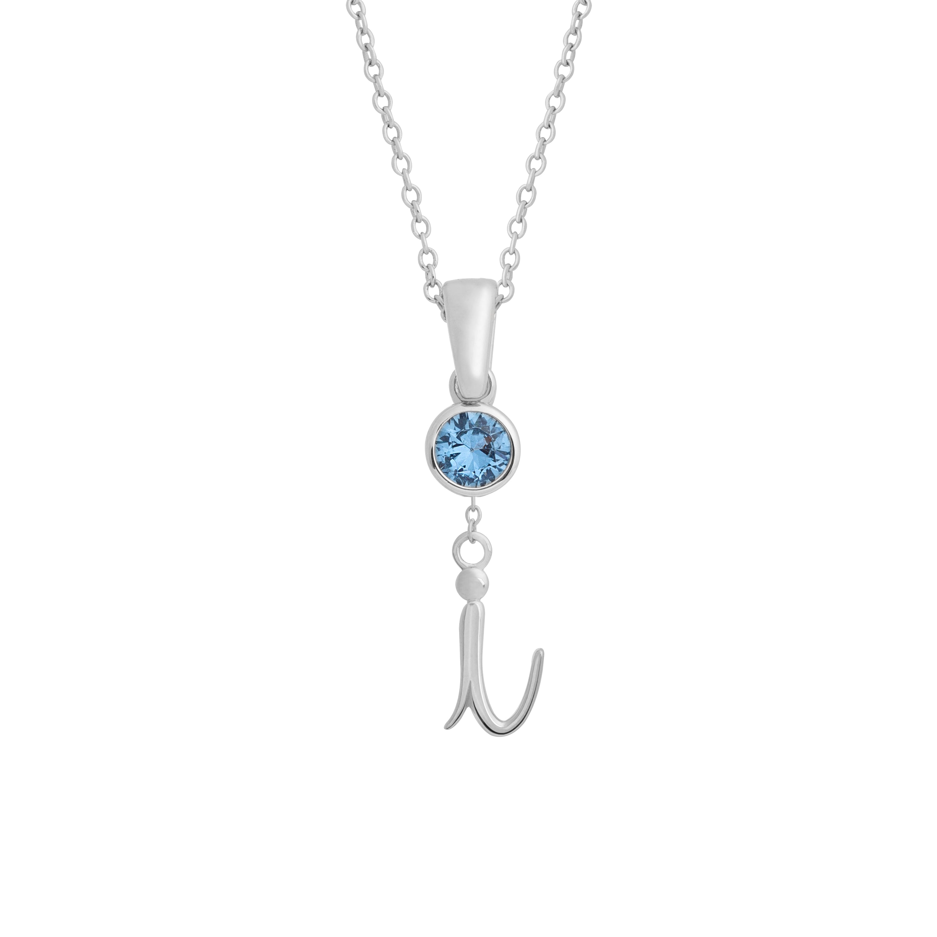 U&I Necklace (Alphabet "i" + Birthday Month Charm) – ARTE Madrid